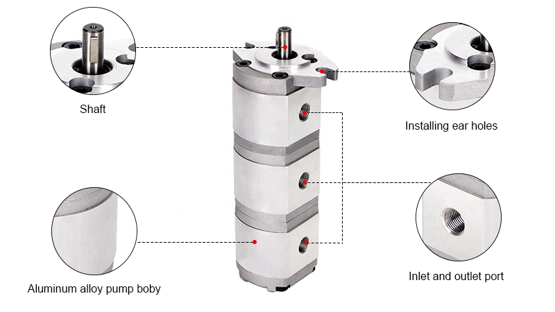 1/2/3 GPM Hydraulic Triple Gear Pump, 3600 psi | ATO.com