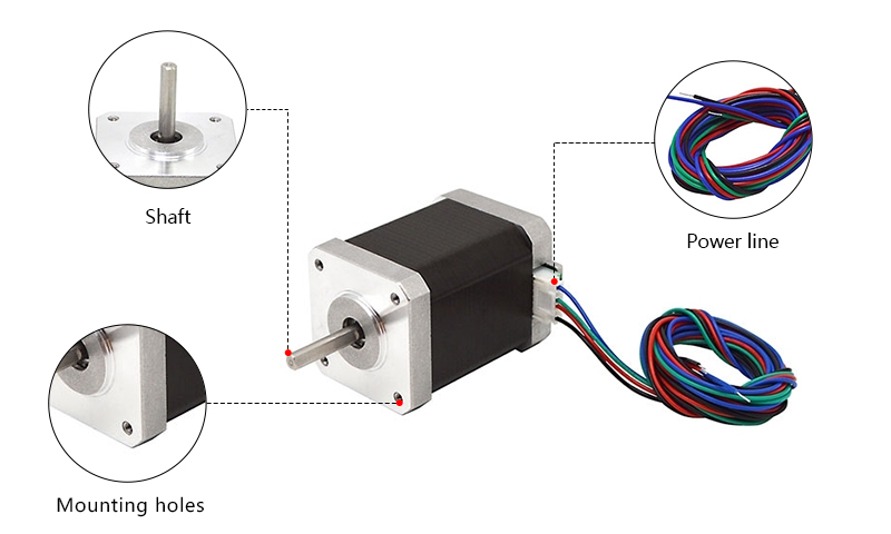 Nema 17 Stepper Motor, 2 Phase, 1.5A, 0.4N·m | ATO.com