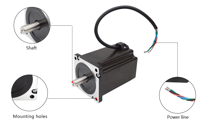 Nema 34 Stepper Motor, 2 Phase, 4A, 8.5N·m | ATO.com