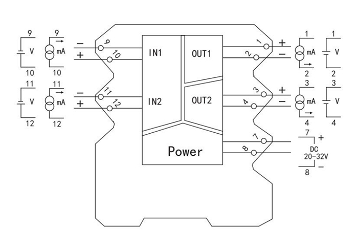 Analog Signal Isolator, DC 24V, 4-20mA/1-5V to 0-20mA/0-10V | ATO.com