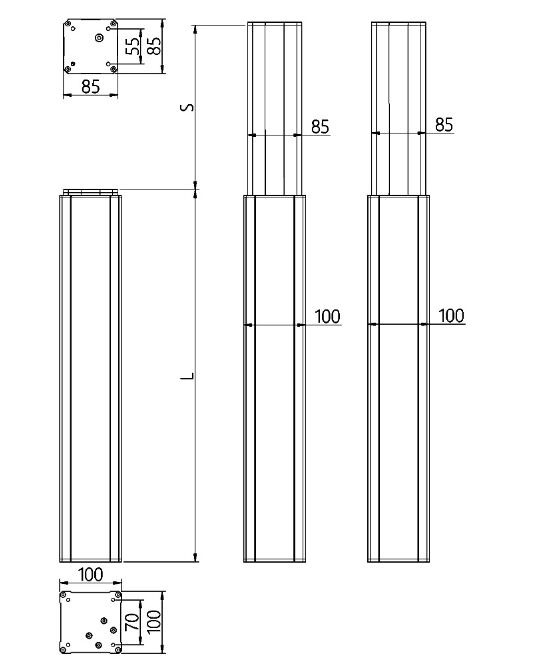 Heavy Duty Industrial Lifting Column, 12V/ 24V/ 36V/ 48VDC, 2000N | ATO.com