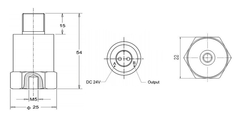 Piezoelectric Accelerometer Sensor, 0-200g/0-500g/0-1000g | ATO.com