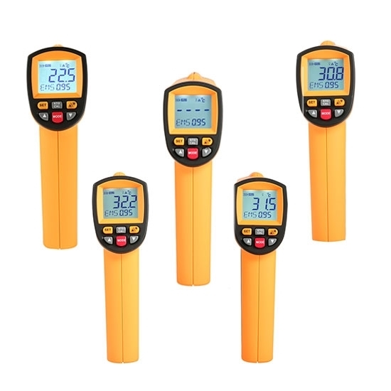 Handheld Non-contact High Temperature Digital Infrared Thermometer ...