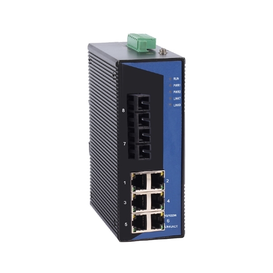 8 Port Unmanaged Industrial Switch, 10/100M, Din Rail | ATO.com