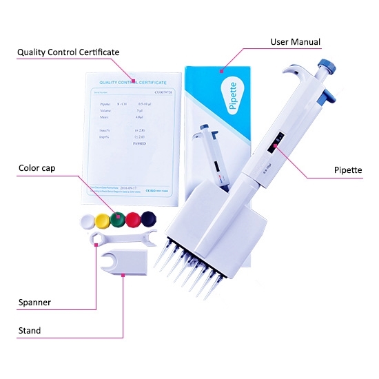 Multichannel Pipette 0.5-10µl/5-50µl/50-300µl, 8/12 Channel | ATO.com