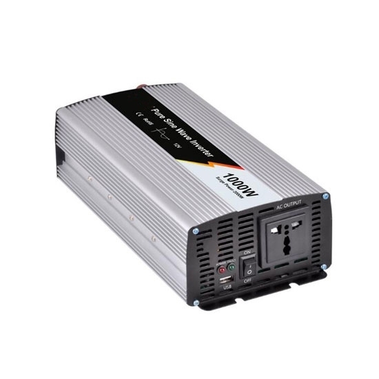 1000 Watt Pure Sine Wave Power Inverter, 12 Volt DC to 110 Volt AC ...