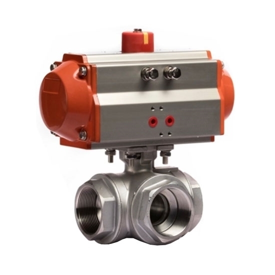 2" Pneumatic Ball Valve, 2 Way/ 3 Way | ATO.com