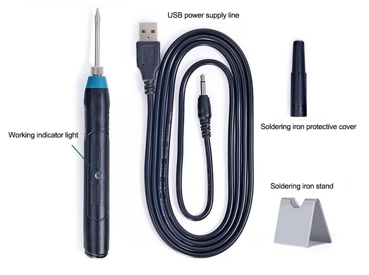 9W 5V Portable Cordless Soldering Iron | ATO.com