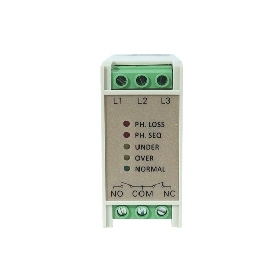 3 Phase Monitoring Relay, SPDT, Phase Failure/Undervoltage/Overvoltage ...