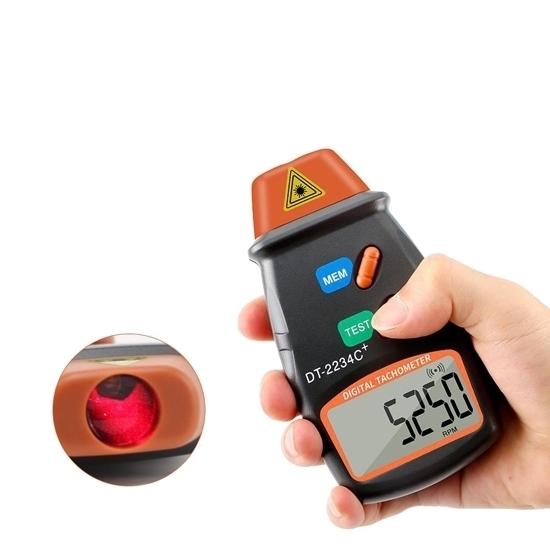 Handheld Digital Laser Tachometer, 2.5 rpm-99999 rpm | ATO.com