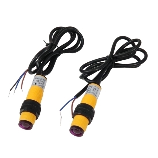 M18 Photoelectric Switch Sensor, Through Beam, DC 12V-24V, NPN, NO ...