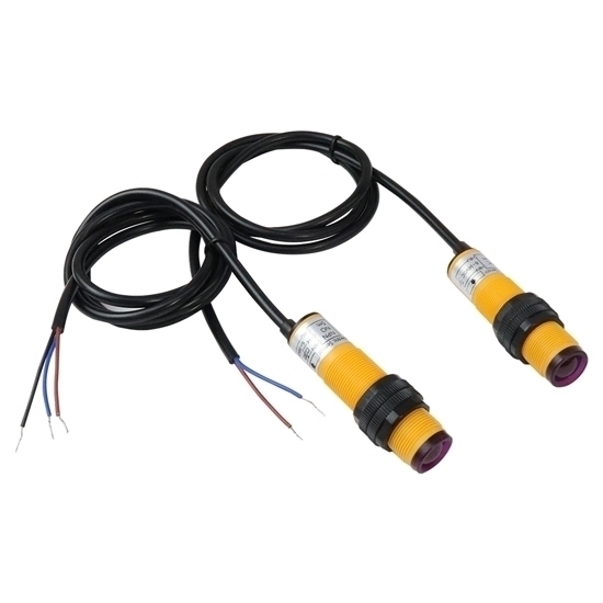 M18 Photoelectric Switch Sensor, Through Beam, DC 12V-24V, NPN, NO ...